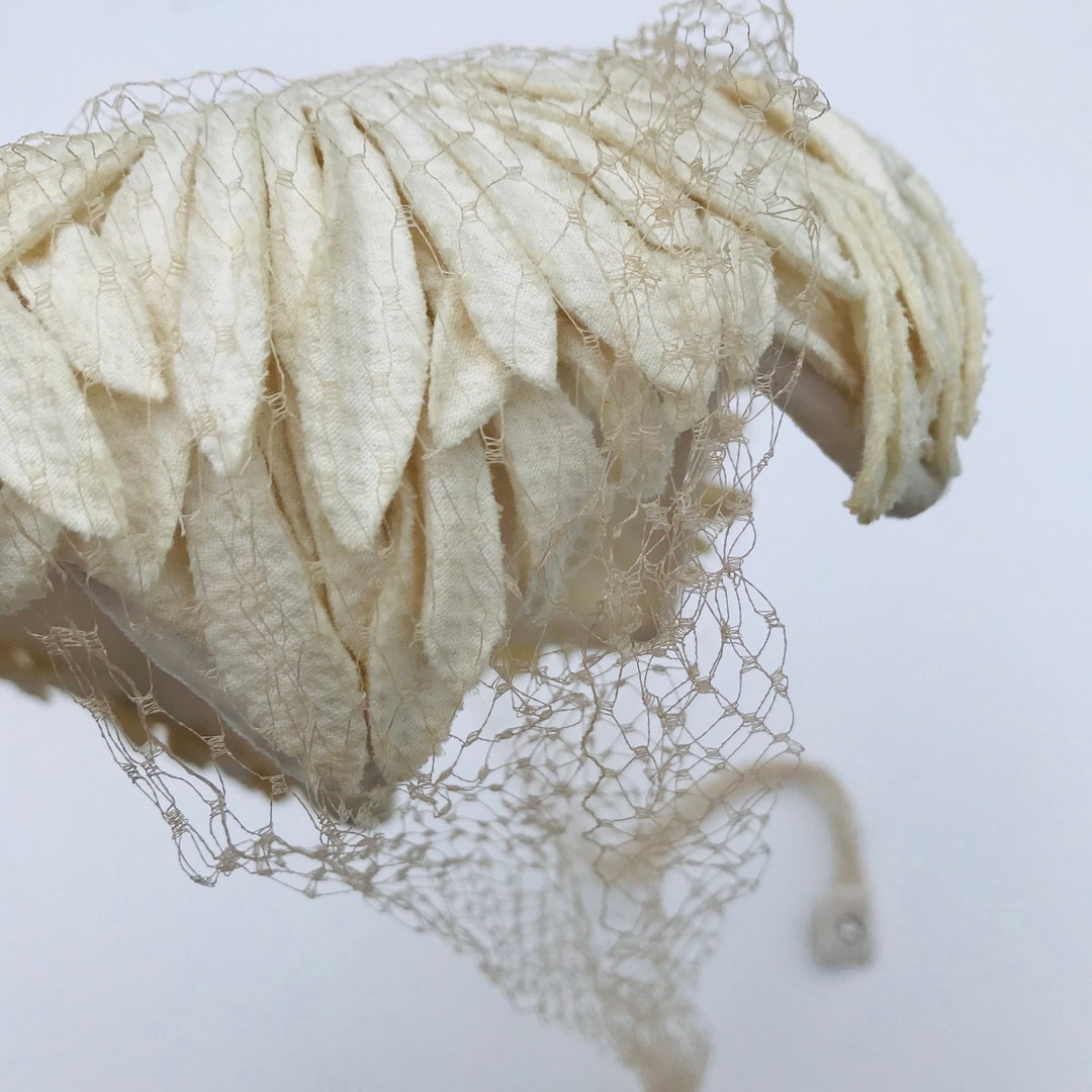 Vintage Net Hat, Feather Hat, 1950s Midcentury Modern, Costume, Gift - Etsy