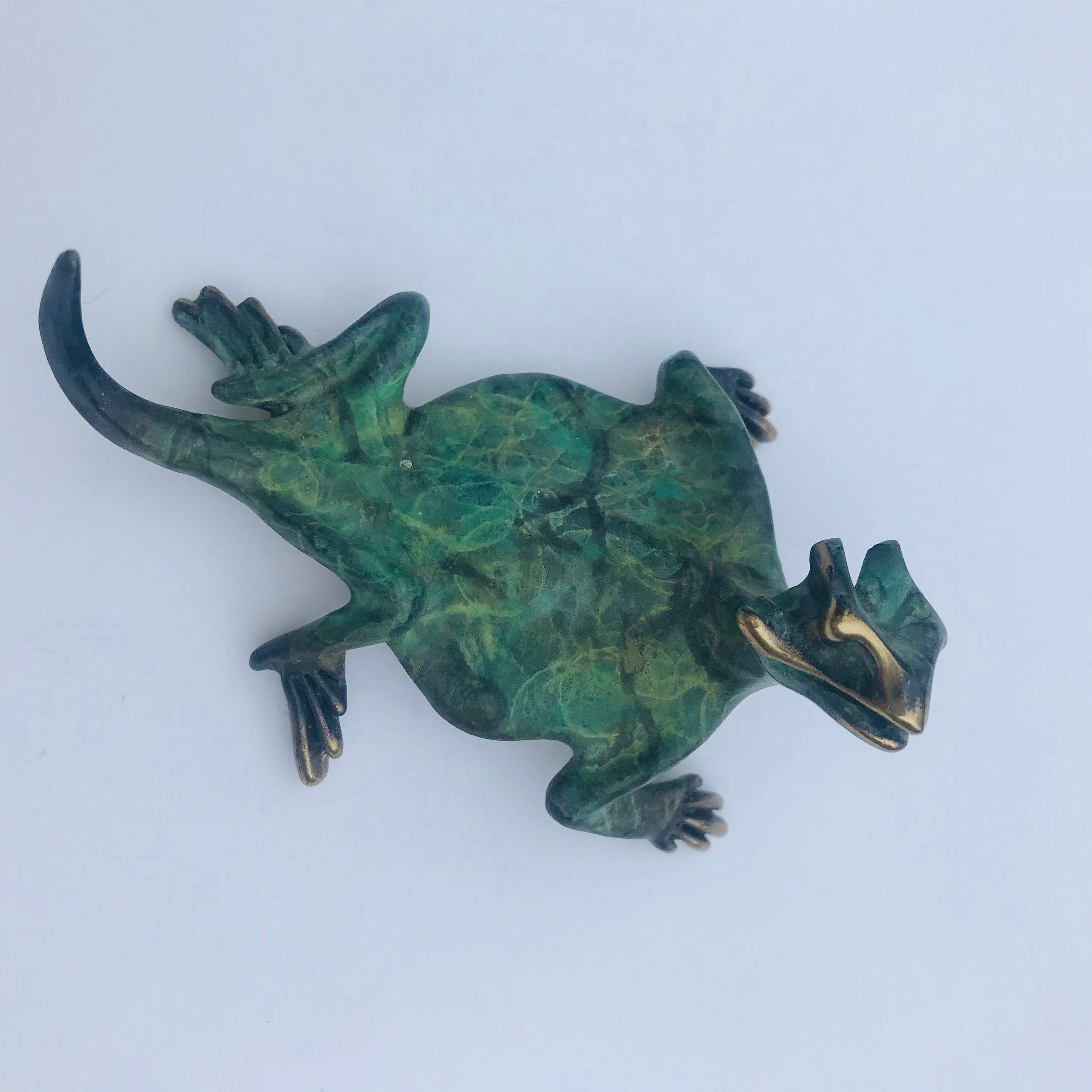 Bronze Sculpture Lizard Sculpture Cast Bronze Handmade Art - Etsy