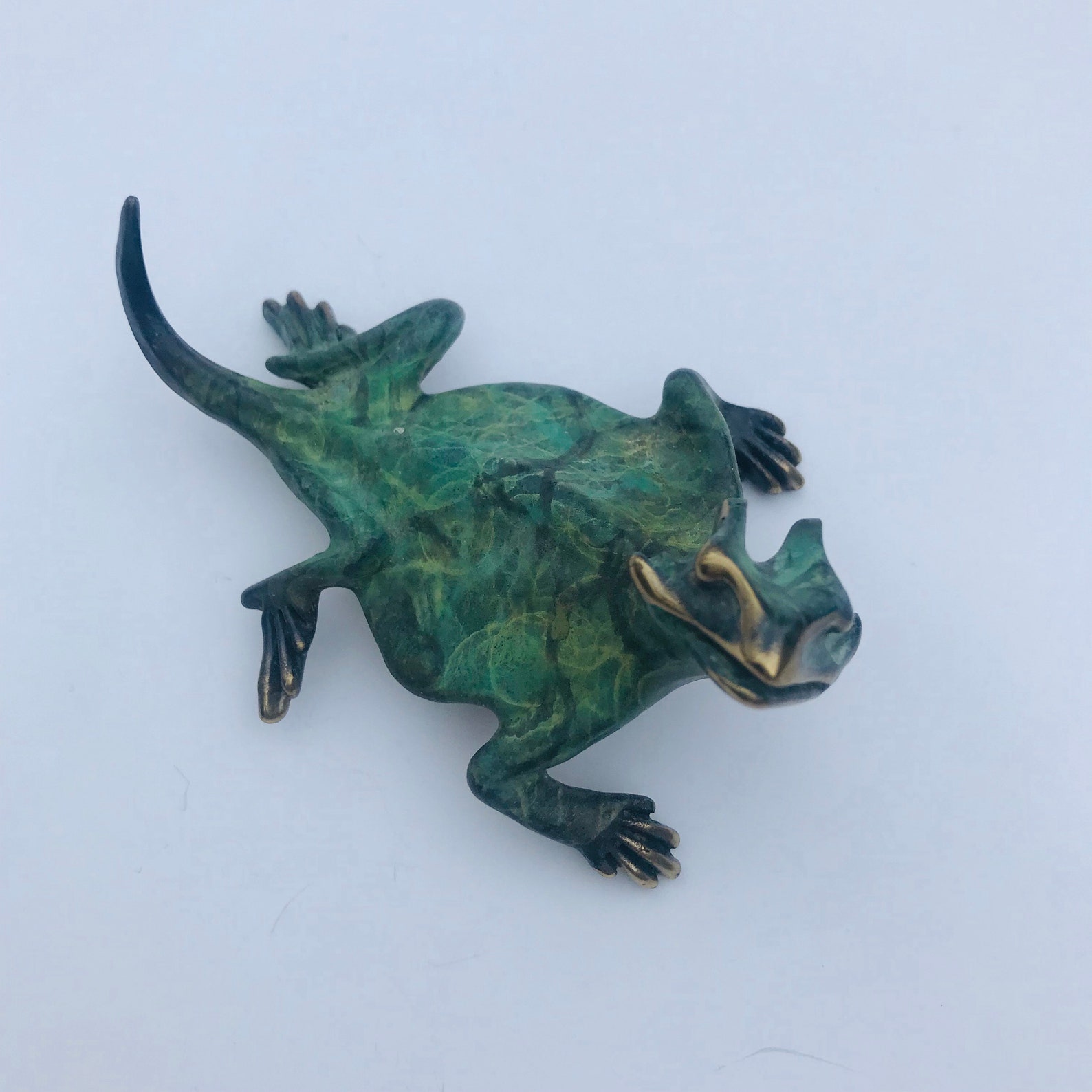 Bronze Sculpture Lizard Sculpture Cast Bronze Handmade Art - Etsy