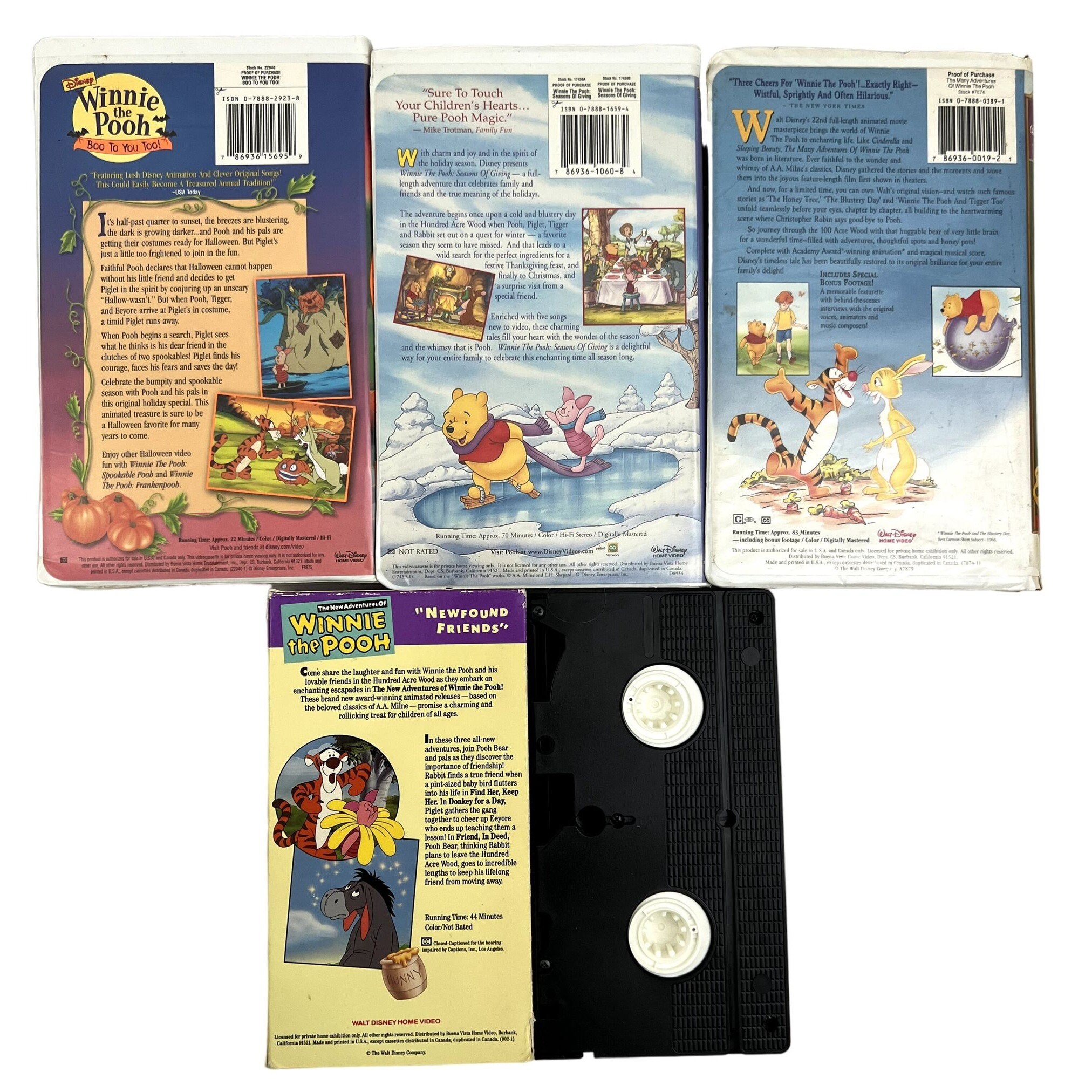 Winnie the Pooh VHS Lote de 5 Tigger Too Friends Temporadas de - Etsy ...