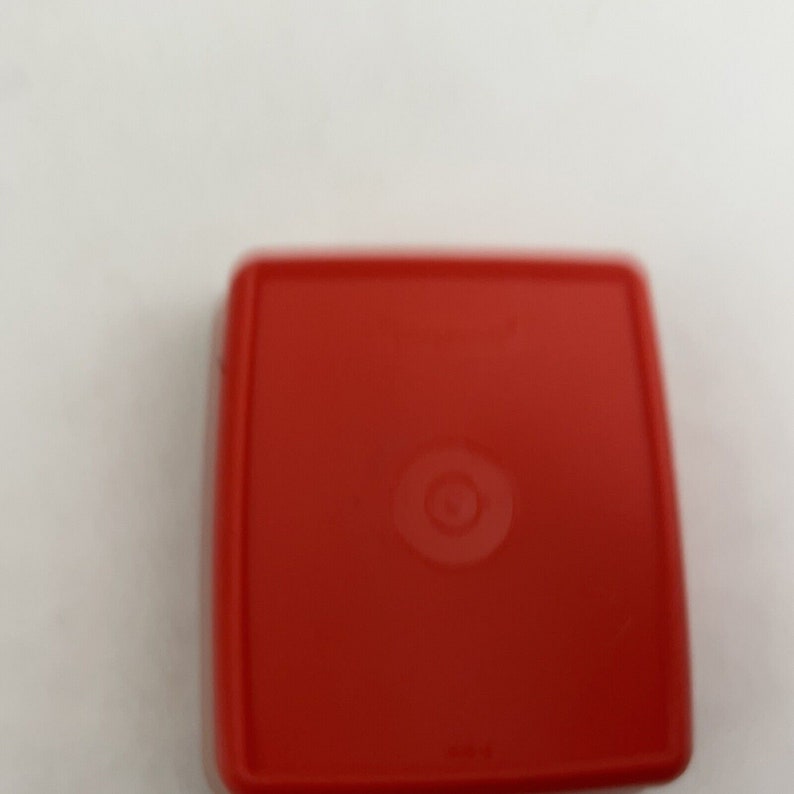 Vintage Tupperware Red Square Container 1516 With Clear Lid - Etsy