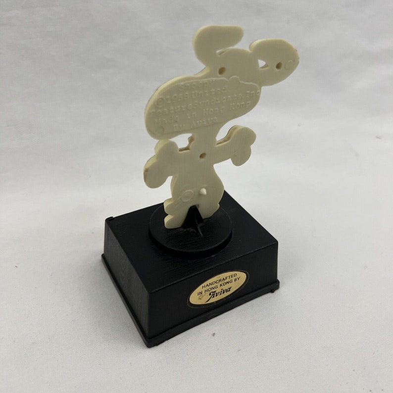 1958 Aviva Dancing Snoopy Peanuts Trophy Award Happiness is - Etsy