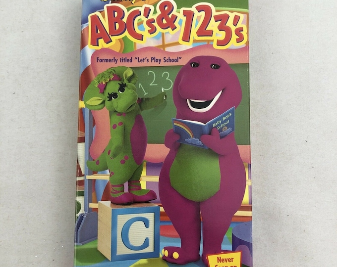 VHS Barney - Barneys Abcs and 123s (VHS, 2000) - Etsy