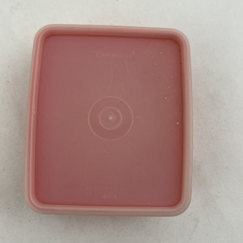 Vintage Tupperware Red Square Container 1516 With Clear Lid - Etsy