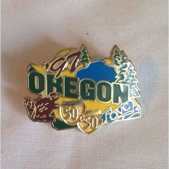 1997 Oregon QVC 50/50 Lapel Pin Quest For America's B… - Gem
