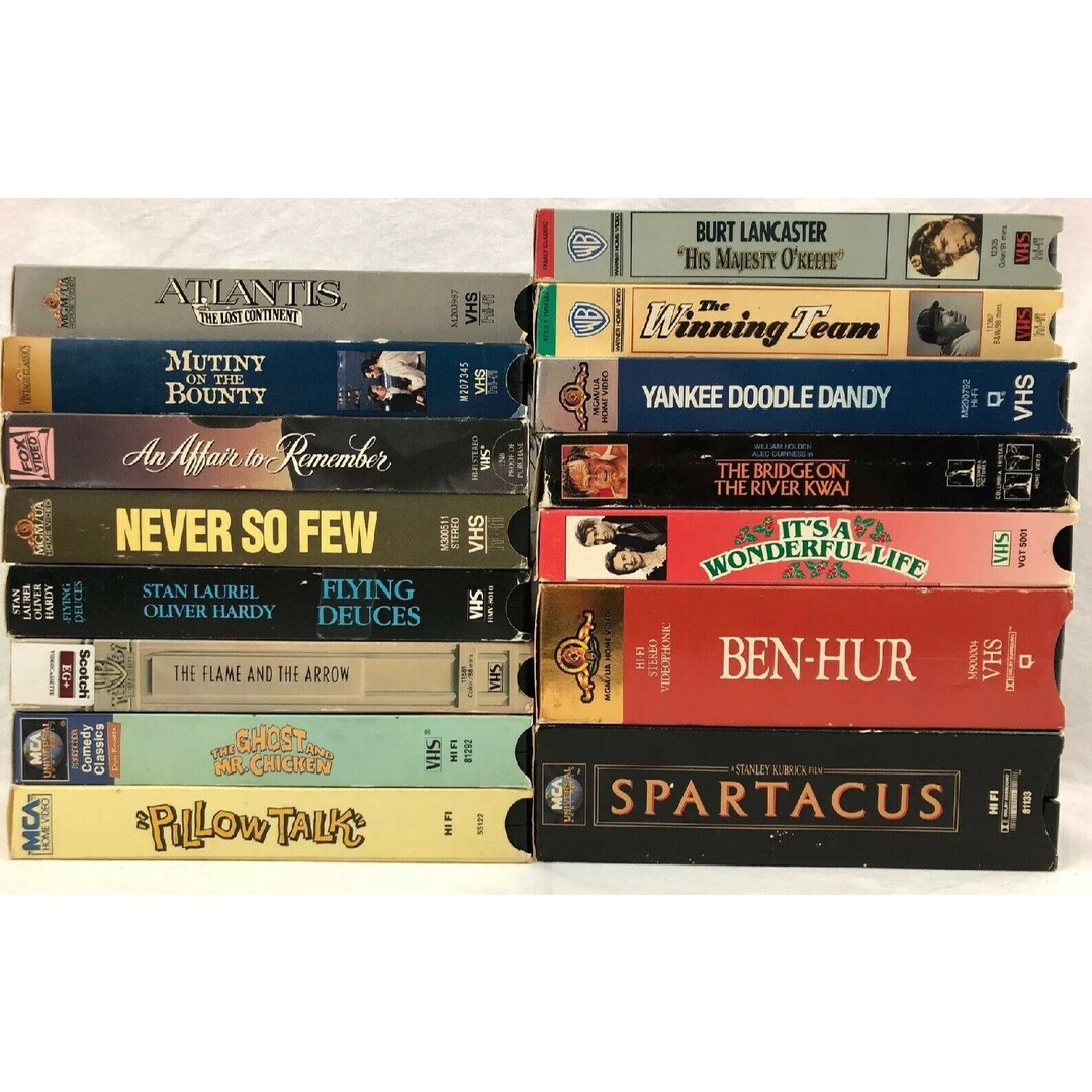Classic Movie Lot VHS Burt Lancaster Clark Gable Cary Grant - Etsy
