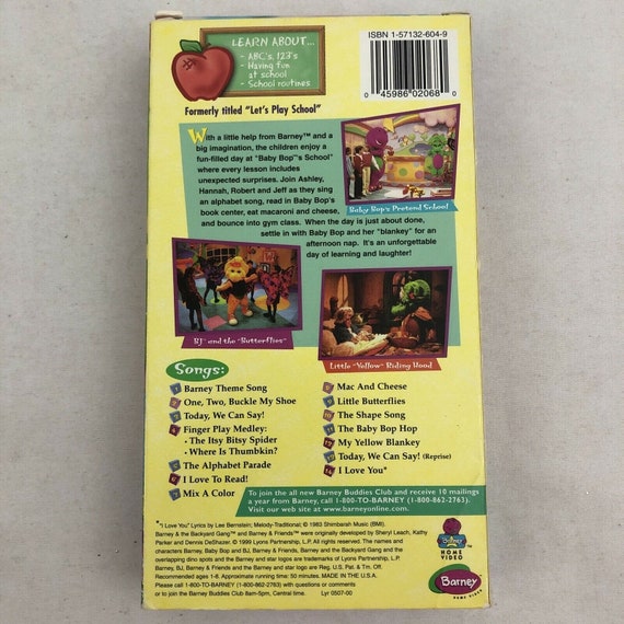 Barney Abc And 123 Vhs