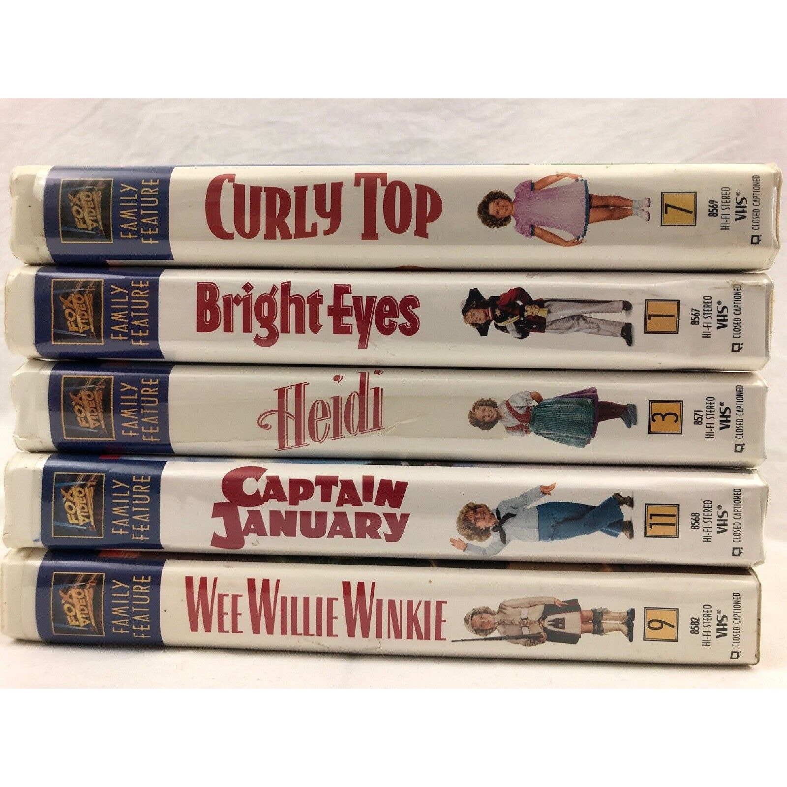 Lot of 5 Shirley Temple Collection VHS Tapes Family Feature Family ...