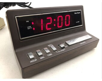 Red Digital Alarm Clock - Etsy