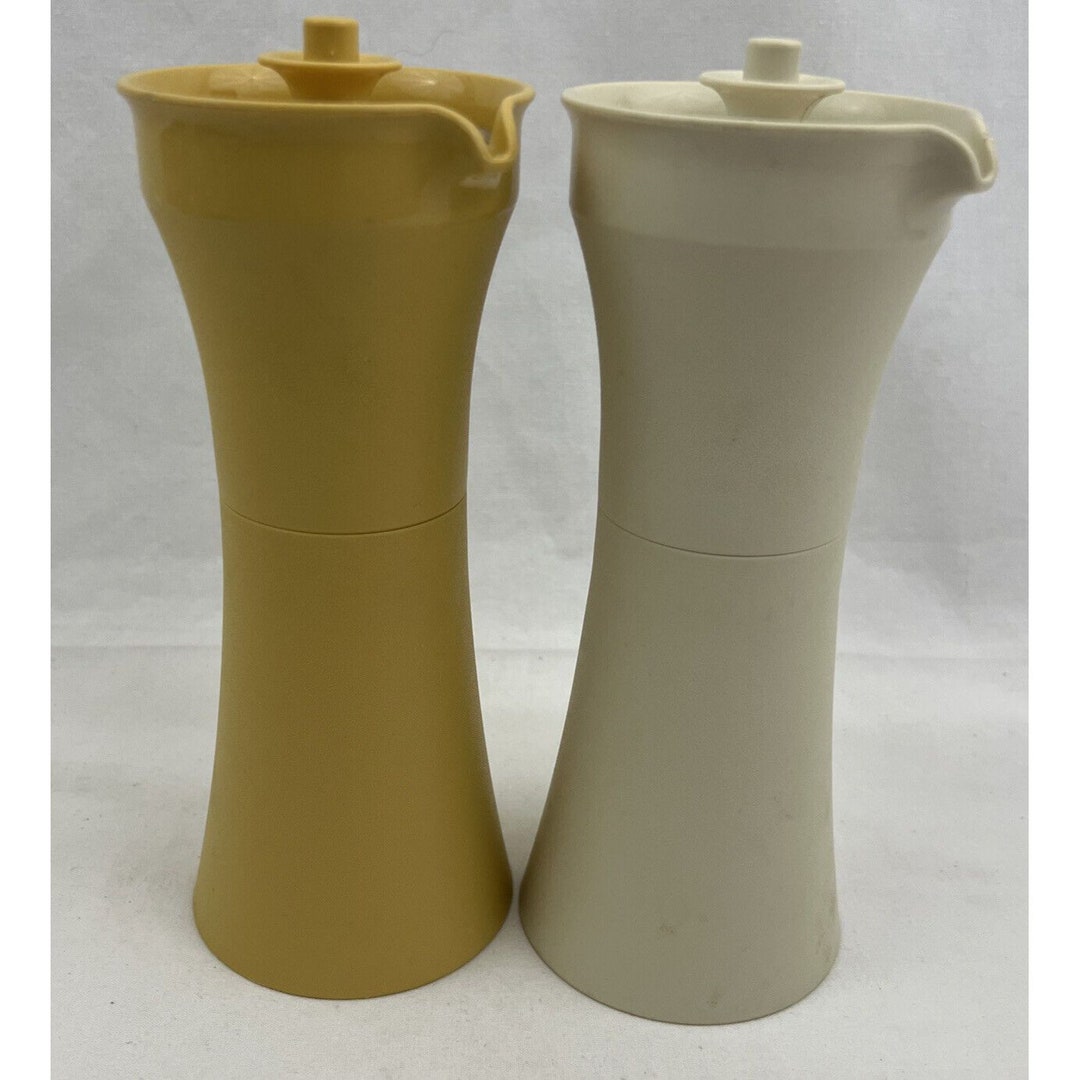 Vintage Tupperware Salad Dressing Container Server Set 1246 Gold ...