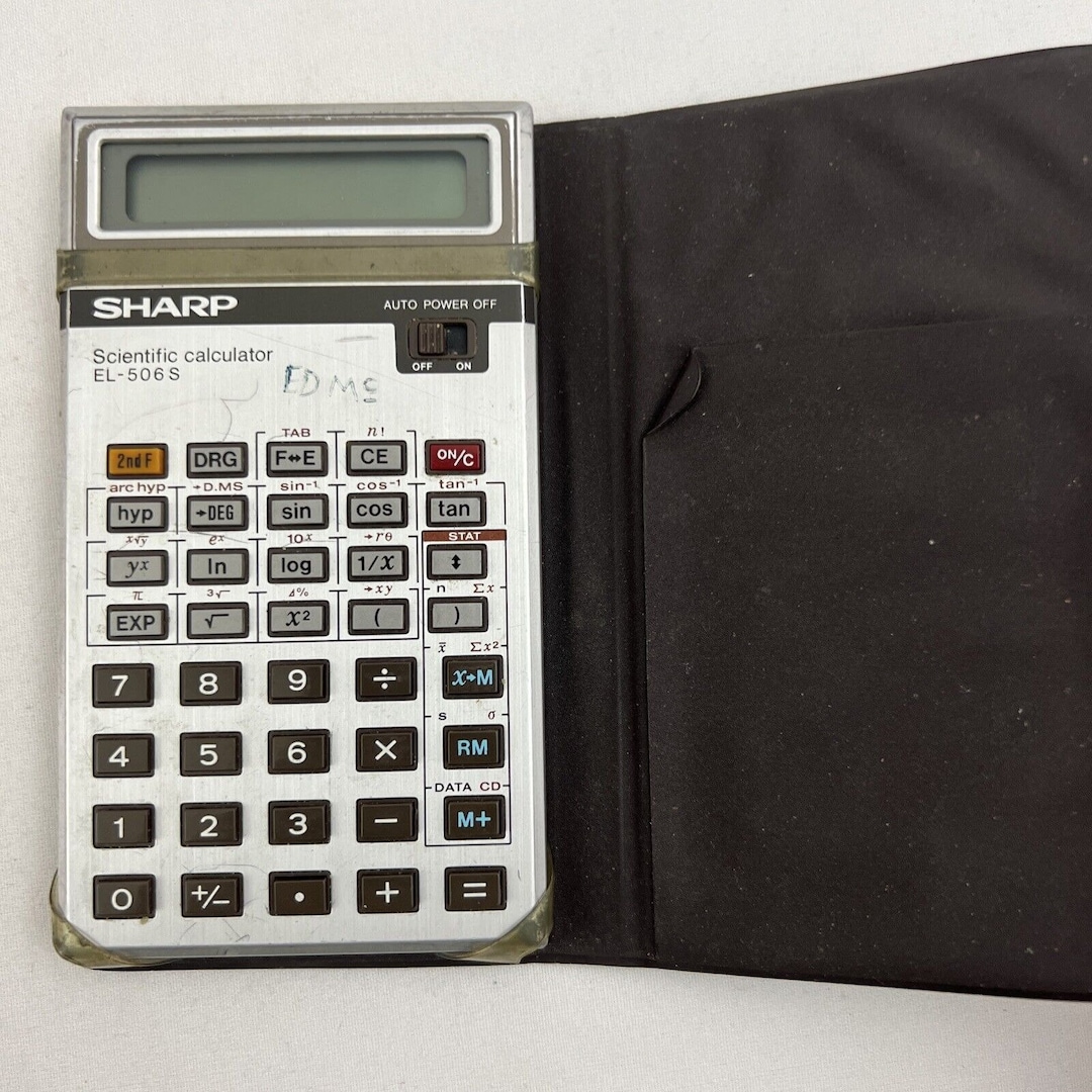 Vintage SHARP EL-506S Scientific Calculator Made in Japan Case Tested ...