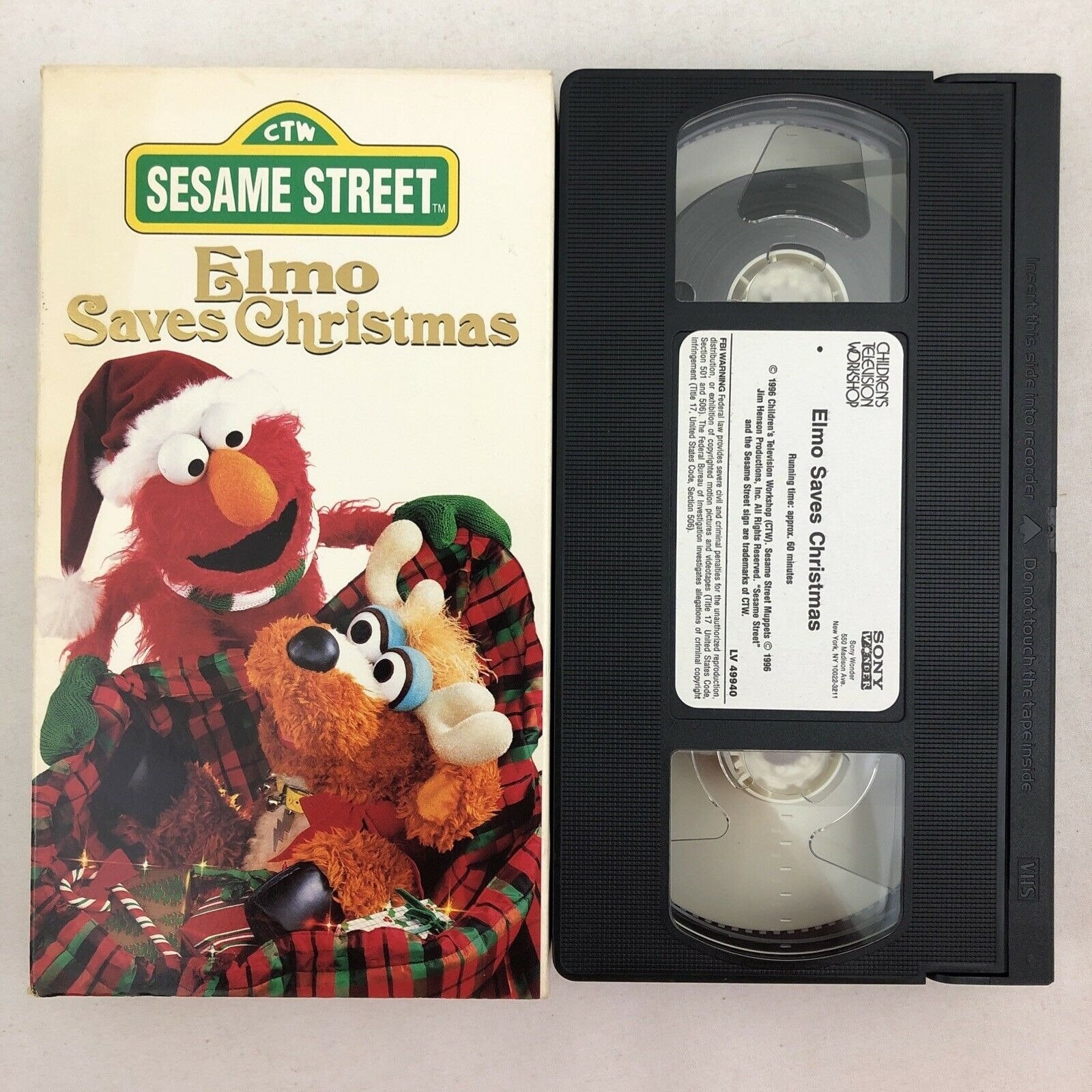 Sesame Street Elmo Saves Christmas Vhs