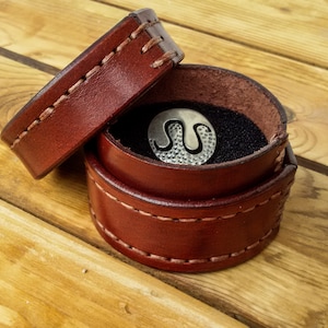Round Leather Jewelry Box Jewelry Box Case Jewelry Box - Etsy