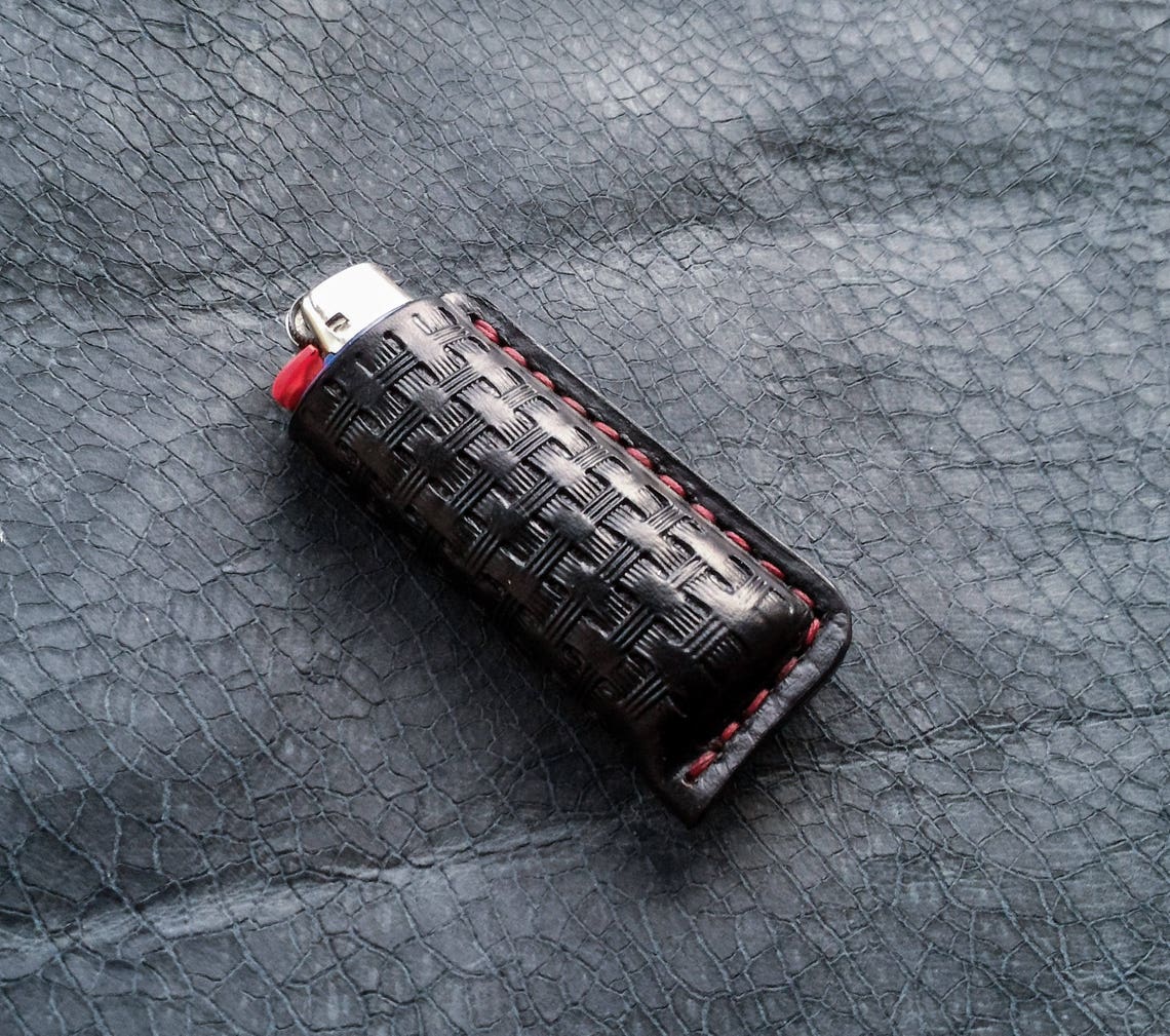 Tooled Leather Lighter Cover Made for BIC Lighters, Lighter Case for ...