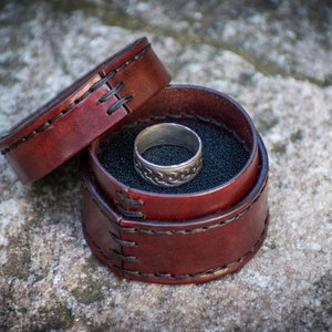 Round Leather Ring Gift Box, Jewelry Box Case, Jewelry Box Leather ...