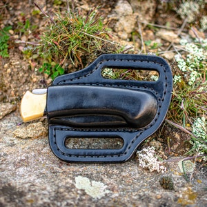 Pancake Leather Sheath for Buck 112 Knife, Custom Leather Knife Case ...