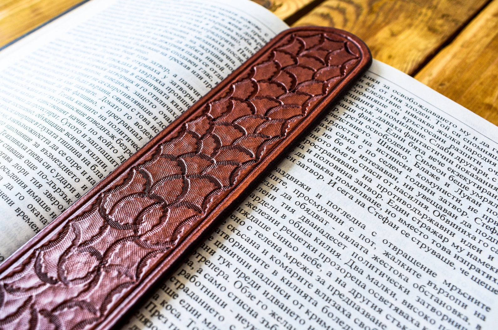 Tooled Leather Bookmark Teacher's Gift Book Lover Gift | Etsy