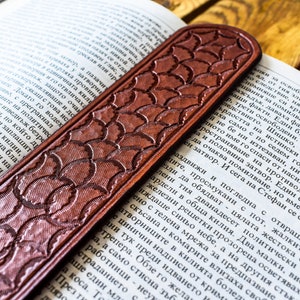Tooled Leather Bookmark Teacher's Gift, Book Lover Gift, Bookworm, Page ...