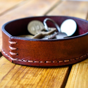 Round Valet Tray, Jewelry Tray, Leather Key Tray, Desk Vallet Tray ...