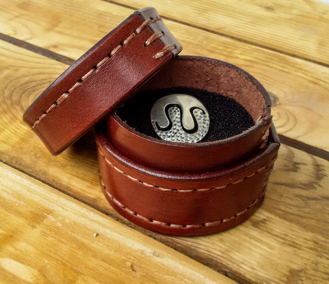 Round Leather Jewelry Box Jewelry Box Case Jewelry Box - Etsy