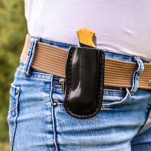Black Leather Custom Sheath for Buck 112 Ranger, Folding Knife Case ...