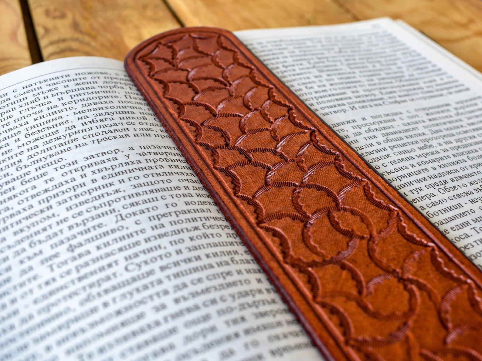 Tooled Leather Bookmark Teacher's Gift Book Lover Gift | Etsy
