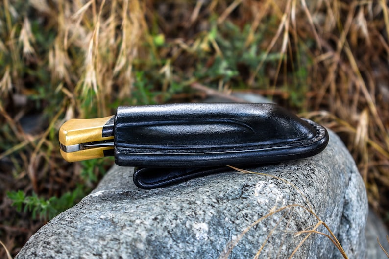 Black Leather Custom Sheath for Buck 112 Ranger, Folding Knife Case ...