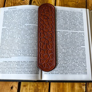 Tooled Leather Bookmark Teacher's Gift, Book Lover Gift, Bookworm, Page ...