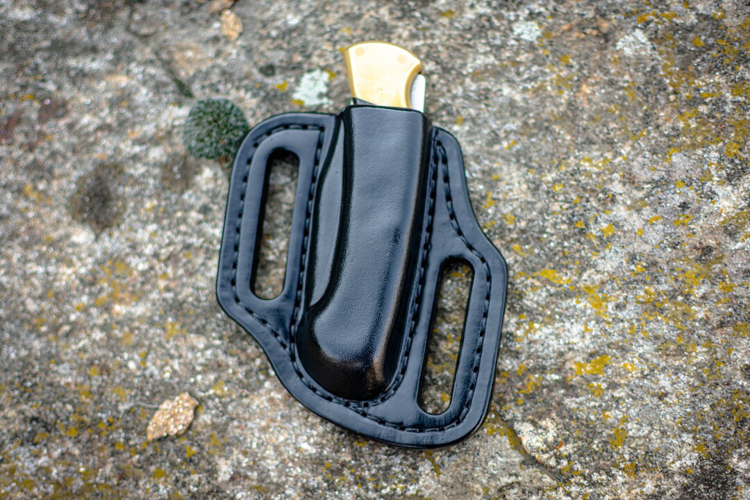 Pancake Leather Sheath for Buck 112 Knife, Custom Leather Knife Case ...
