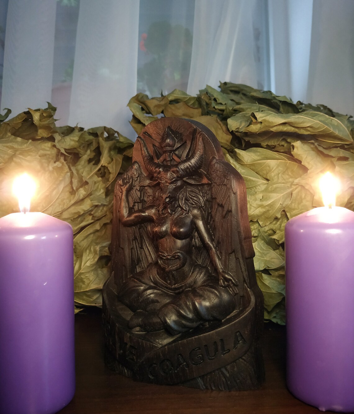 Baphomet Statue Pentagram Sabbatic Goat Magic Alchemy - Etsy