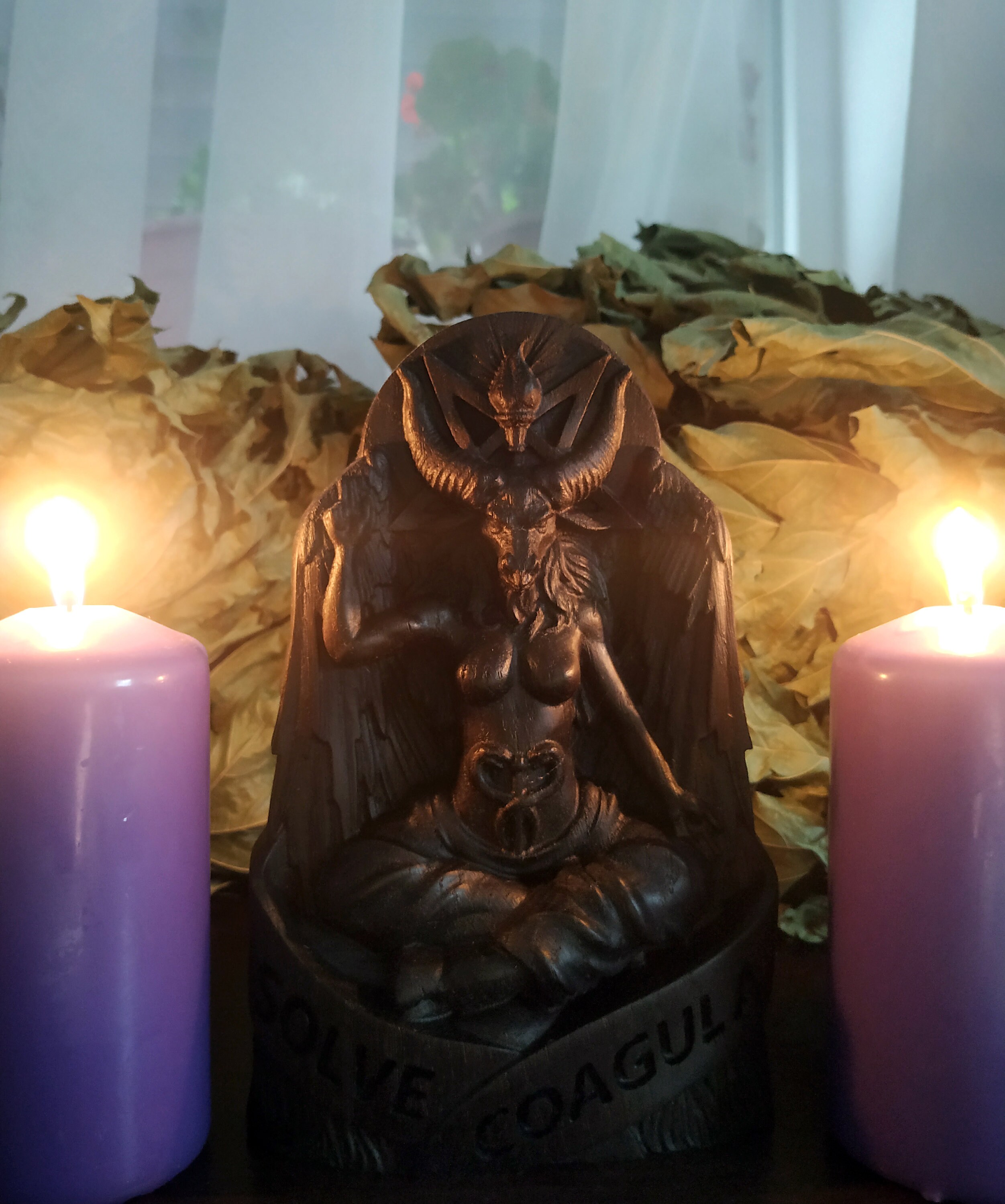 Baphomet Statue Pentagram Sabbatic Goat Magic Alchemy - Etsy