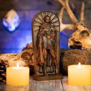 Ezili Dantor Statue: Carved Ash Wood, Haitian Vodou Altar, 9 Inch - Etsy