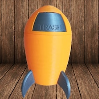 Rocket Ship Container, Retro Rocket Ship With Lid and Storage, Rocket ...