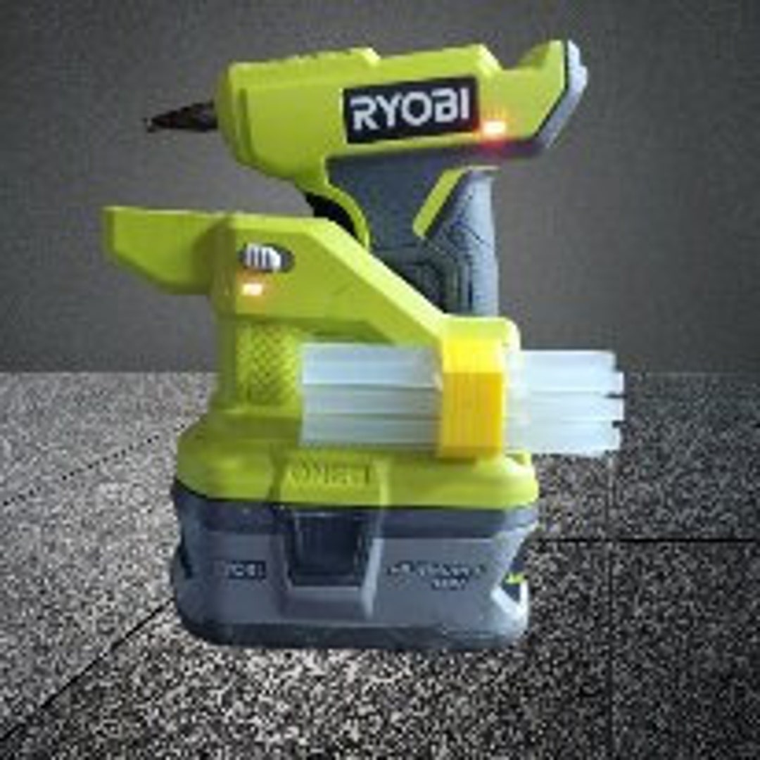 Ryobi Hot Glue Gun Glue Stick Holder / Attachment Holds 7 Extra Glue ...