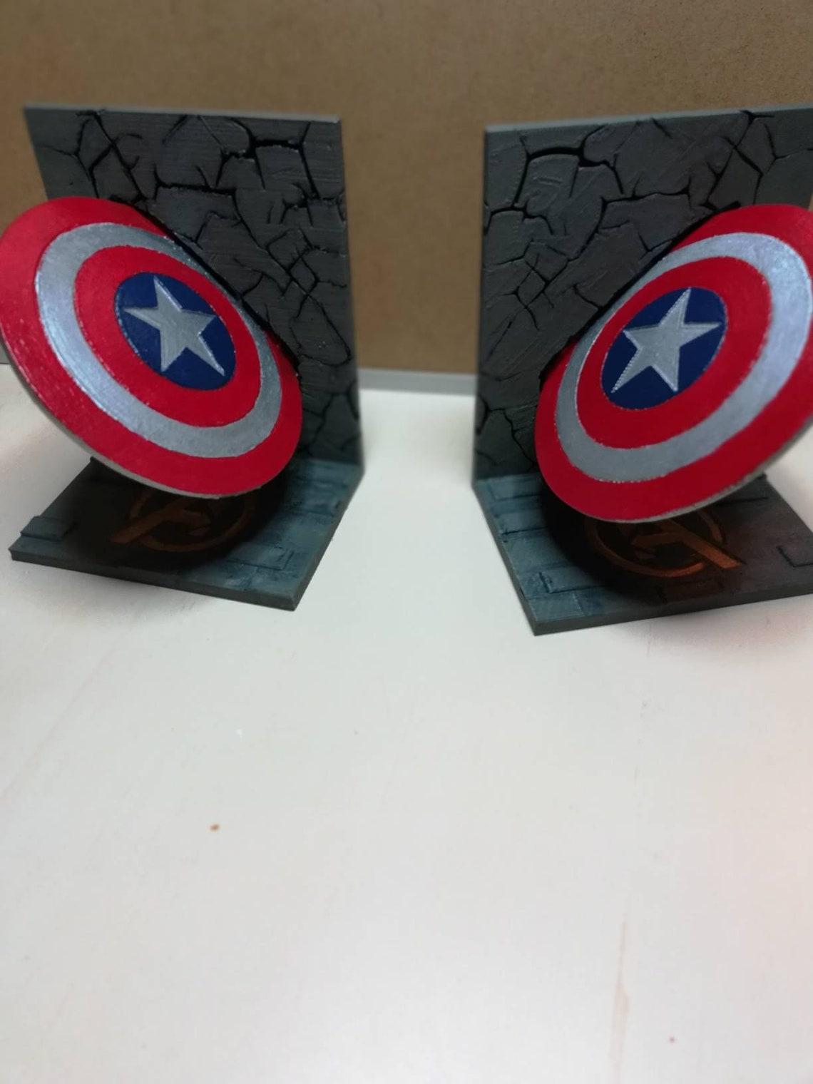 Marvel Captain America Bookends New Heavier Version. | Etsy