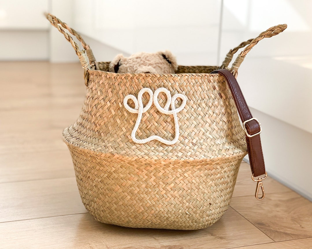 Dog Toy Basket - Pet Storage Basket - Dog Accessories Storage Basket ...