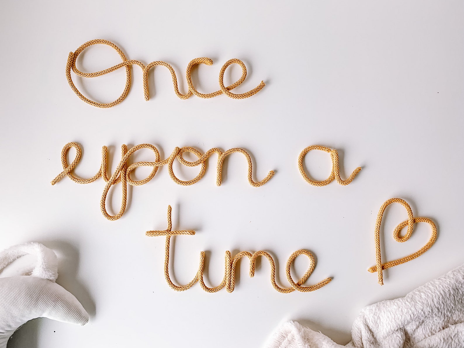 Once Upon a Time Sign for Nursery Wall Bookshelf Wire Word - Etsy