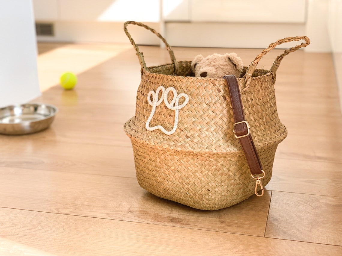 Dog Toy Basket - Pet Storage Basket - Dog Accessories Storage Basket ...