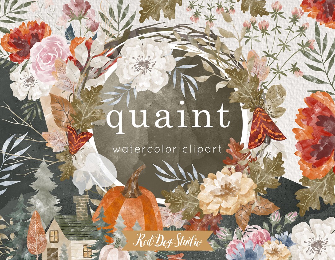 Farmhouse Clipart, Watercolor Clipart, Watercolor Cottage, Watercolor ...