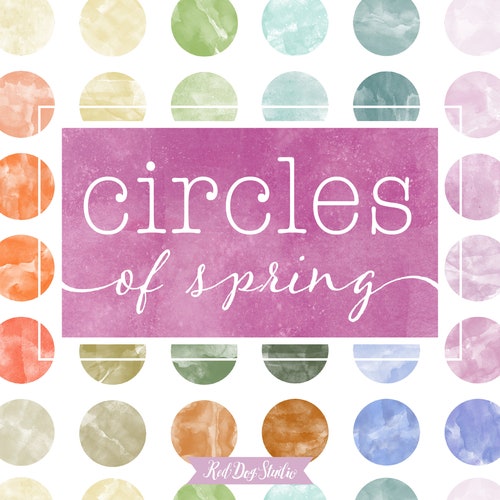 Pink Watercolor Circles Clipart Instagram Story Highlight - Etsy