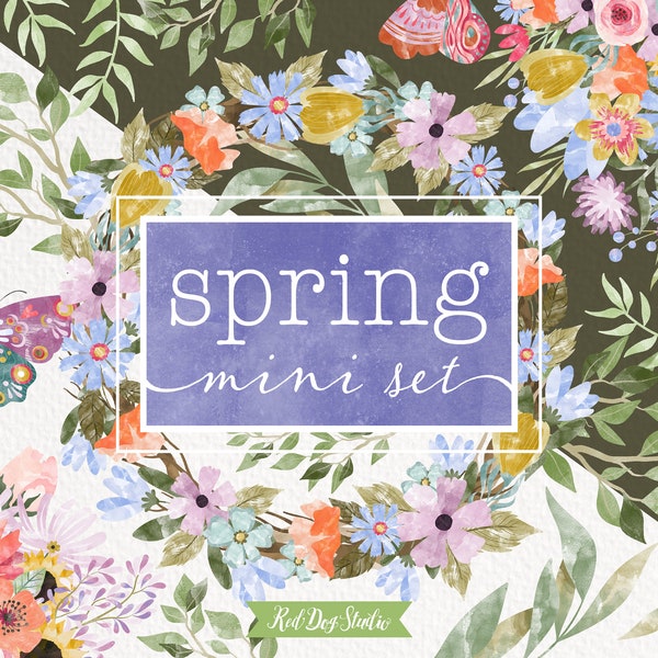 Spring Wreath Clip Art - Etsy