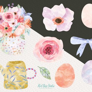 Watercolor Spring Clipart Bunny Rabbit, Watercolor Easter Clip Art ...