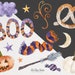 Watercolor Halloween Clipart Illustration Set, Watercolor Pumpkin Clip ...