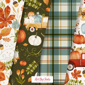 Watercolor Autumn Digital Paper Pack, Watercolor Pumpkin Paper ...