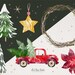 Rustic Christmas Truck Clipart, Watercolor Christmas Clip Art ...