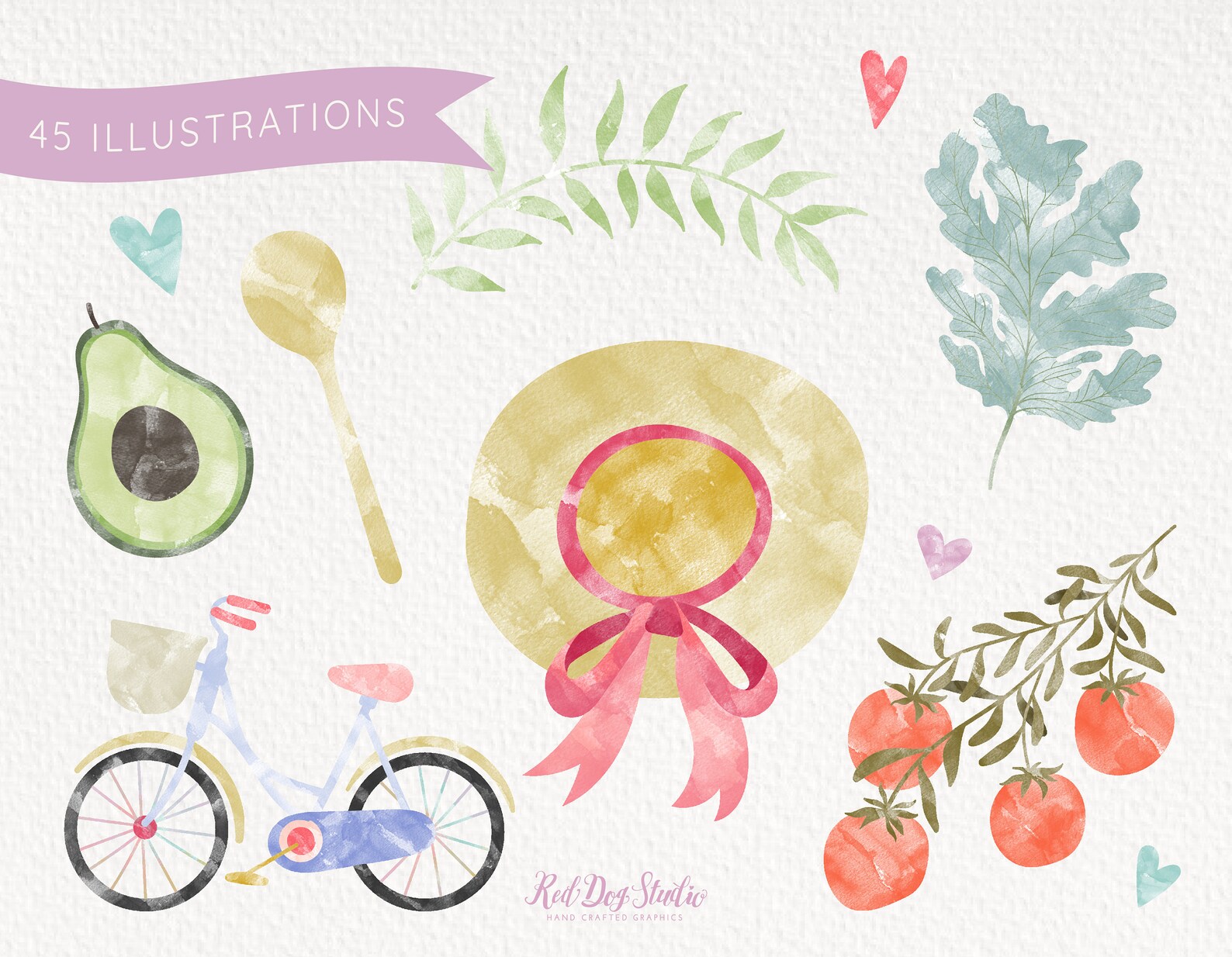 Watercolor Spring Clip Art Summer Clipart Watercolor Girls - Etsy