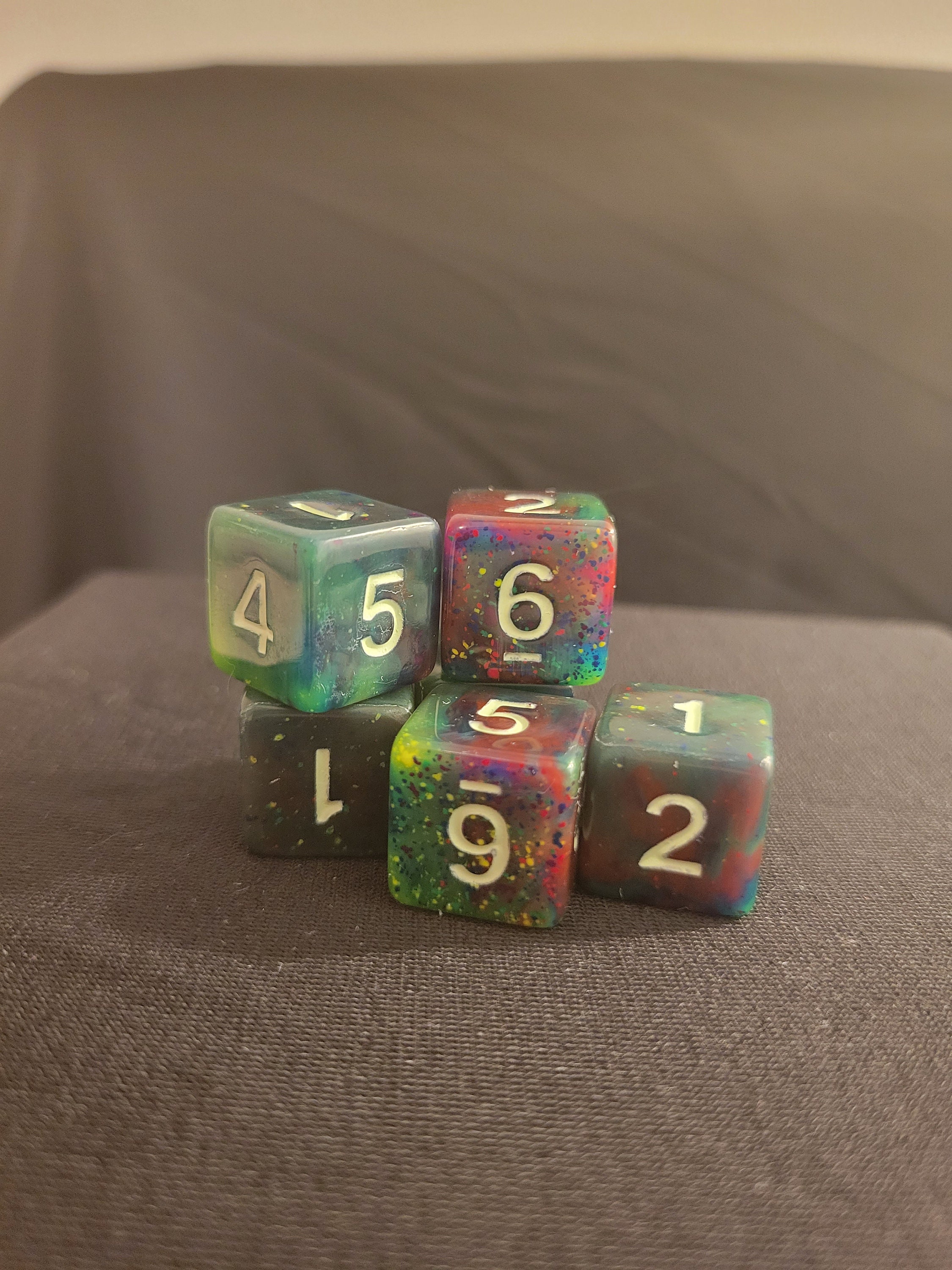 80's Baby Round Edge Numbered Dice Set 6 Piece - Etsy