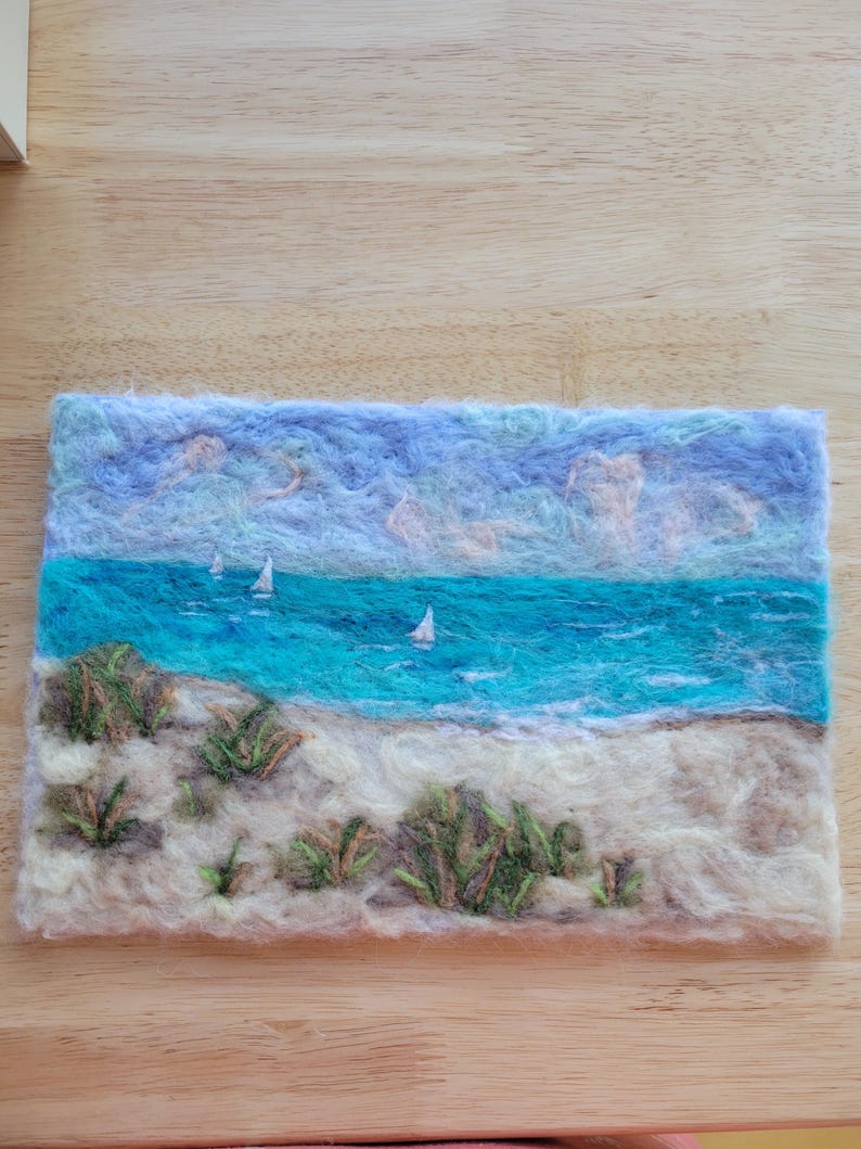 Beach Sands Needle Felted Painting - Etsy