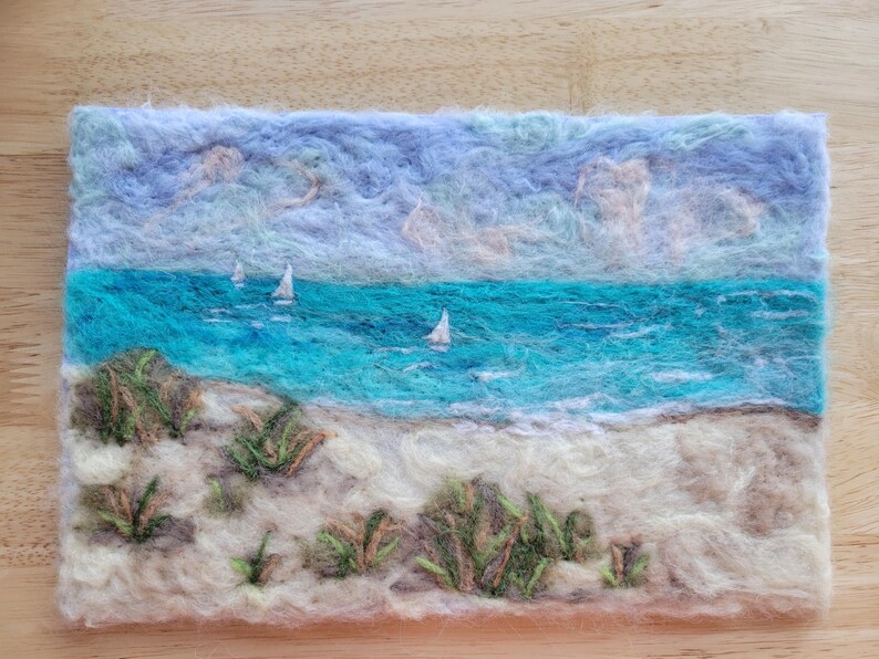 Beach Sands Needle Felted Painting - Etsy