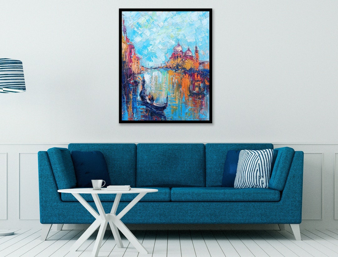 Venice Oil Painting on Canvas, Venice on Canvas, Abstract Venice ...